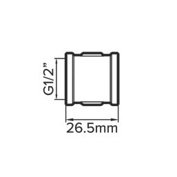 Flomasta Female Socket 1/2" x - Screwfix
