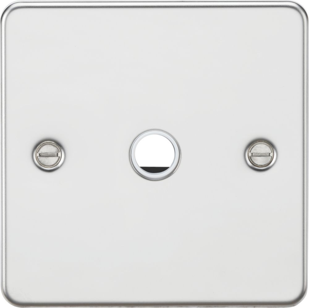 Knightsbridge Flat Plate 20A Unswitched Flex Outlet Polished Chrome ...