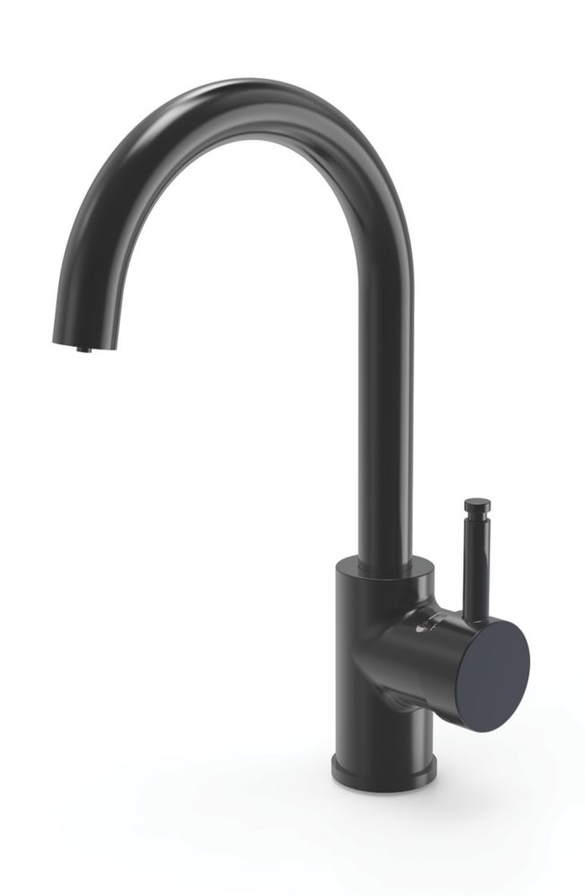 ETAL Single Lever 3-in-1 Boiling Water Kitchen Tap Matt Black - Screwfix