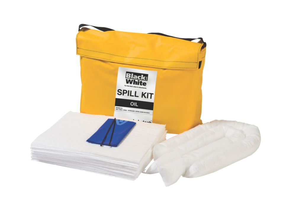 Lubetech Black & White 50Ltr Oil Spill Response Kit - Screwfix