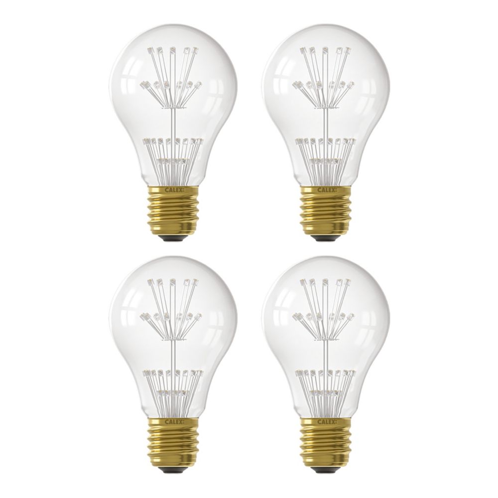 Calex Pearl E27 A60 LED Light Bulb 136lm 2W 4 Pack - Screwfix