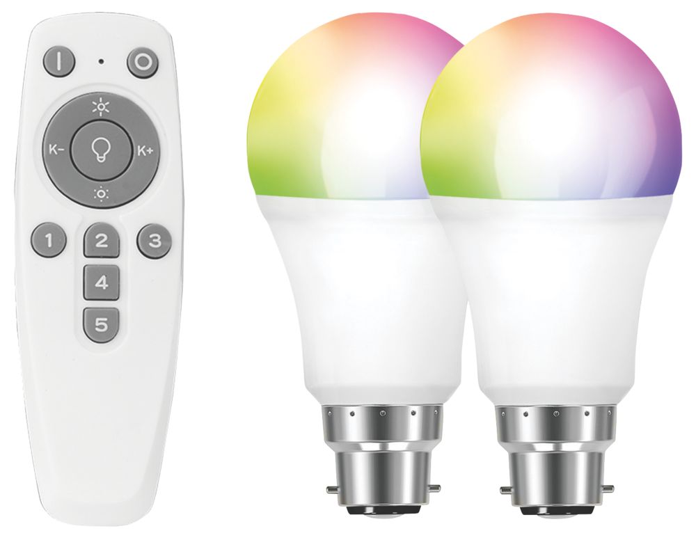 Aurora Aone BC A160 RGB & White LED Bluetooth Light Bulbs with Remote ...