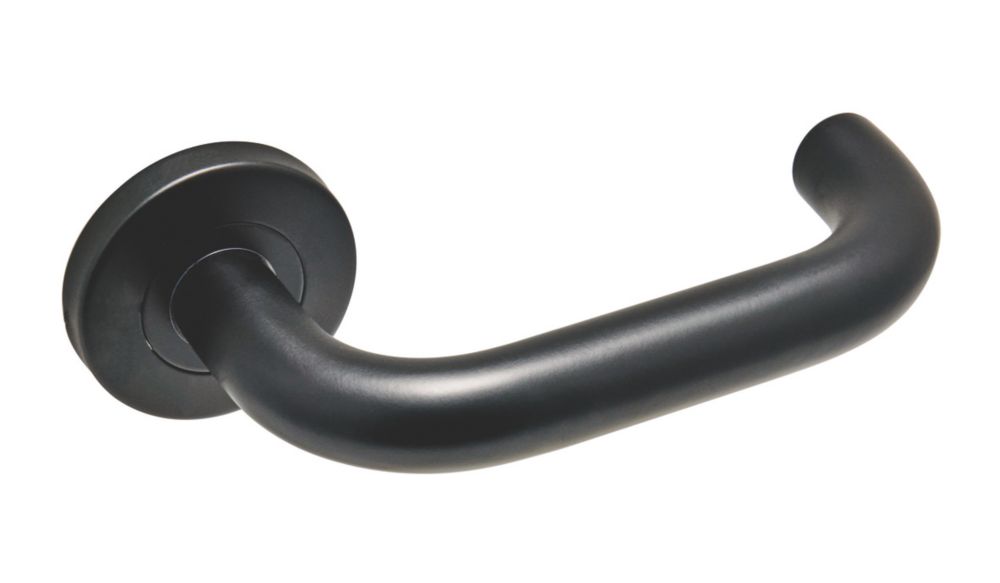 Eclipse Precision Safety Fire Rated Lever on Rose Door Handle Pair Matt ...