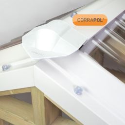 Corrapol White 3mm Super Ridge Bar 2000mm x 148mm - Screwfix