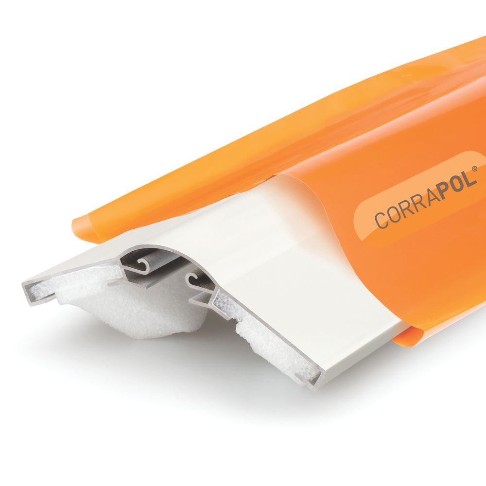 Corrapol White 3mm Super Ridge Bar 2000mm x 148mm - Screwfix
