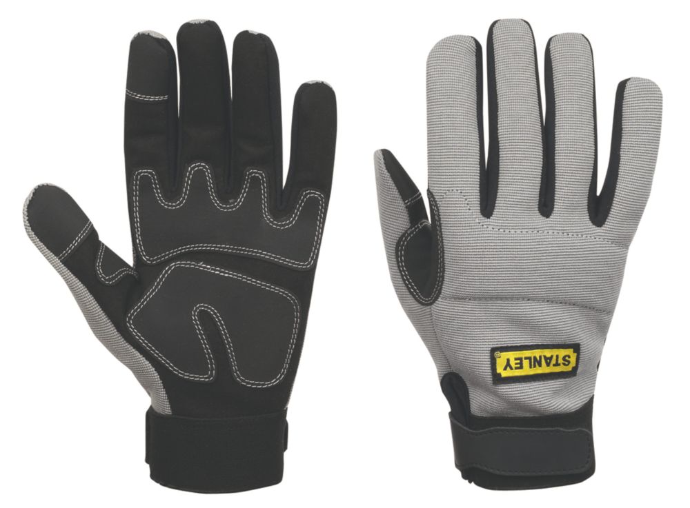 Stanley Performance Full Hand Gloves Grey Large - Screwfix