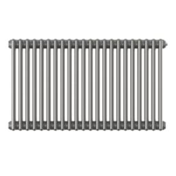Acova 600mm x 1042mm 4571BTU Silver Horizontal 3 Column Radiator - Screwfix