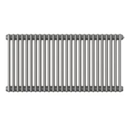 Acova 600mm x 1226mm 5403BTU Silver Horizontal 3 Column Radiator - Screwfix