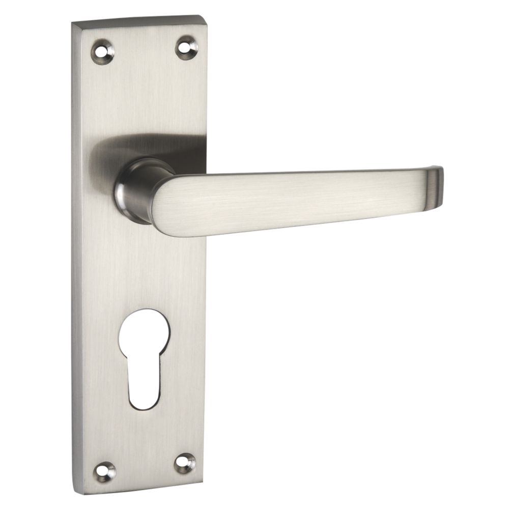 Euro Lock Door Handles | Door Furniture | Screwfix.com
