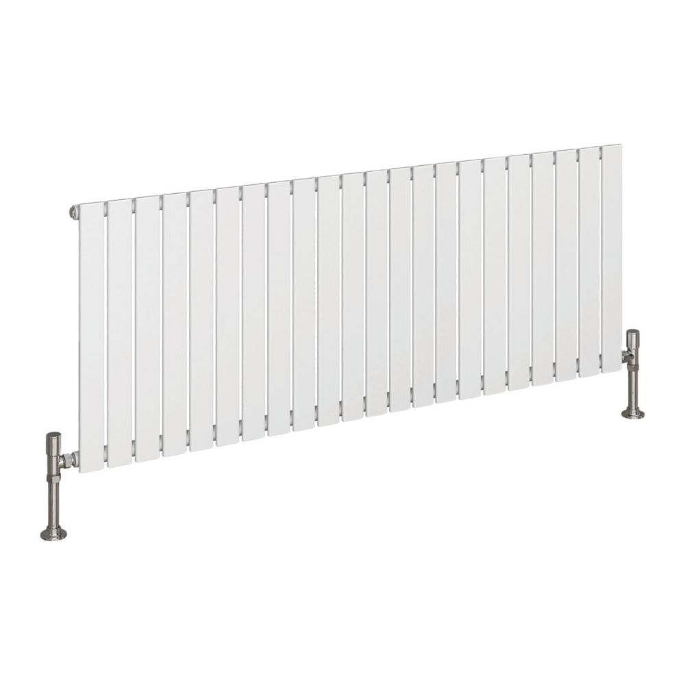 Reina Harley Single 600mm x 1470mm 3331BTU White Horizontal Designer ...