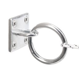 Essentials Steel Ring on Plates 50mm x 50mm 2 Pack - Screwfix