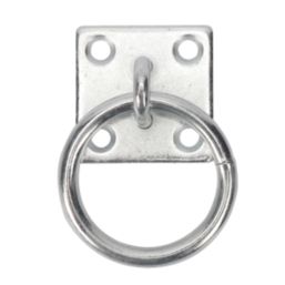 Essentials Steel Ring on Plates 50mm x 50mm 2 Pack - Screwfix