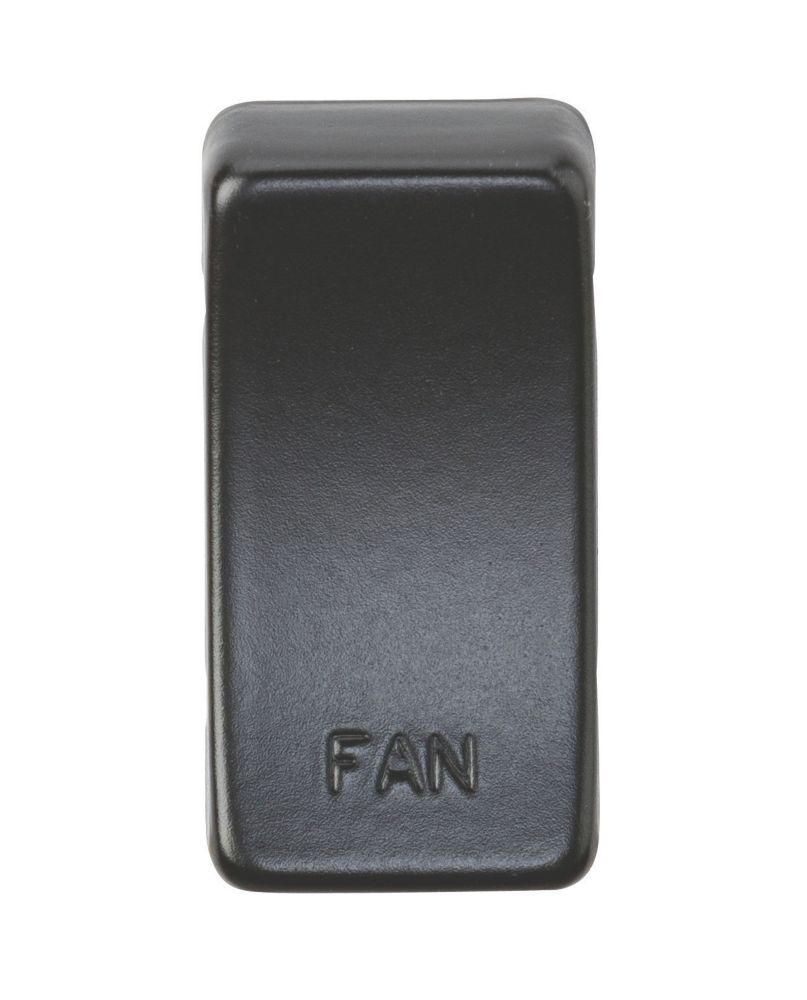 Knightsbridge 'FAN' Switch Cover Matt Black - Screwfix