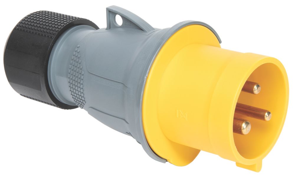 ABB 32A 2P+E Straight Plug 110V | 110V Industrial Range | Screwfix.com