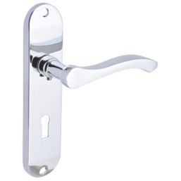 Smith & Locke Frome Fire Rated Lever Lock Door Handles Pair Polished ...