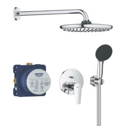 Grohe Start Edge HP Rear-Fed Concealed Chrome Thermostatic Shower System - Screwfix