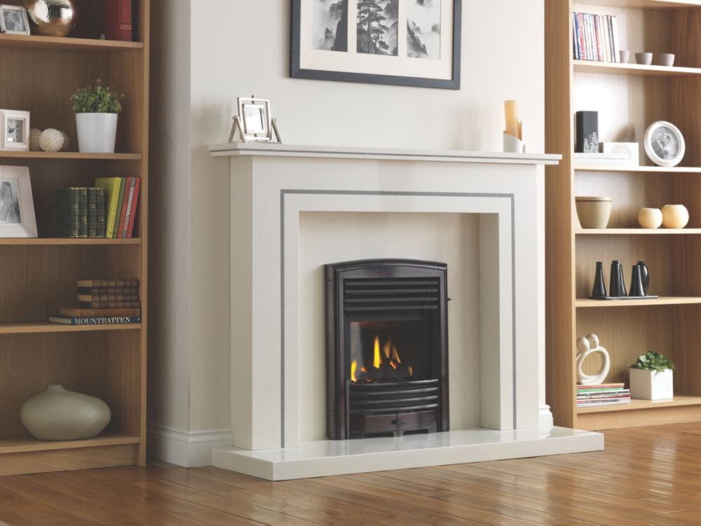 Valor Petrus Black Inset Gas Fire | Fires | Screwfix.com