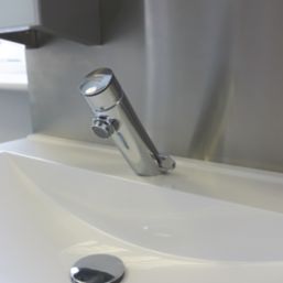 F3S-Mix Self-Closing Non-Concussive Commercial Bathroom Pillar Mixer ...