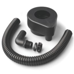Straight PLC Square/Round Universal Rain Trap Diverter Black - Screwfix