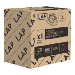 LAP Portunes Adjustable Square LED Downlight White 2.1W 180lm - Screwfix