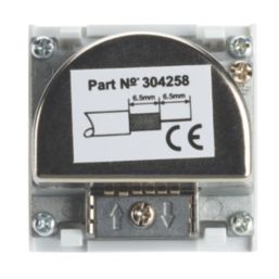 Contactum Media Modular Coaxial TV / FM Socket White - Screwfix