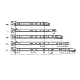 Essentials White Bottom Fix Self-Closing Roller Drawer Runners 300mm 2 ...
