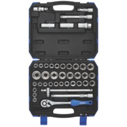 Draper MM/AF 1/2" Drive Socket Set 41 Pieces - Screwfix