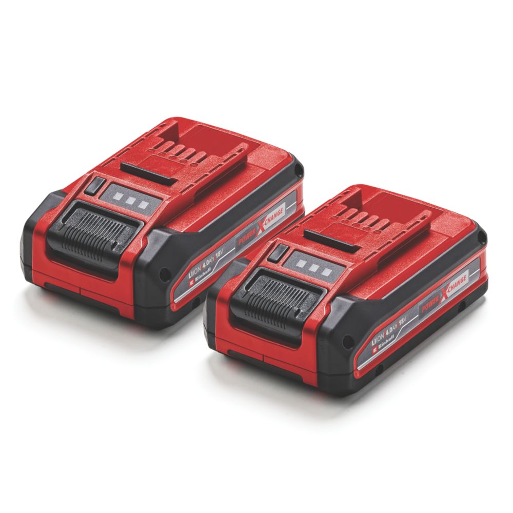 Einhell 18V 4.0Ah Li-Ion Power X-Change Battery 2 Pack - Screwfix