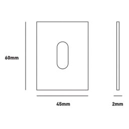 Eclipse Standard Escutcheon (Single) Satin Stainless Steel 45mm - Screwfix