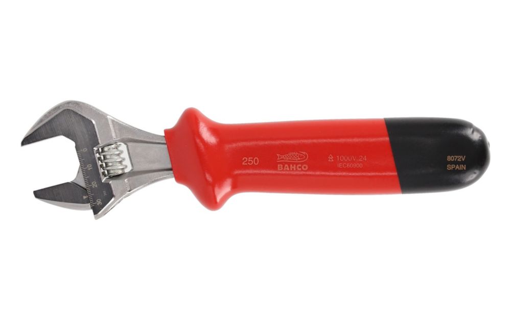 Bahco VDE Adjustable Wrench 10" - Screwfix