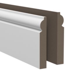 Essentials Primed MDF Torus Skirting Board 2400mm x 119mm x 18mm 4 Pack ...