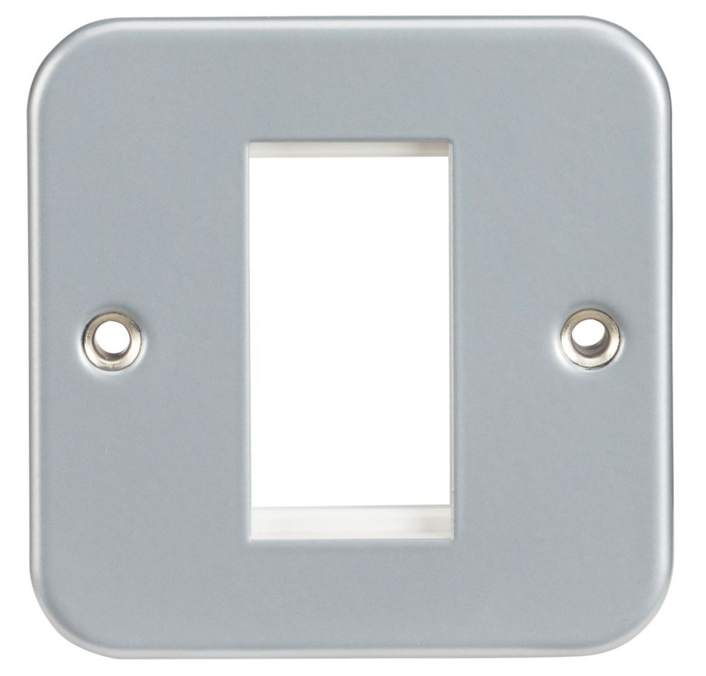 Knightsbridge 1-Module Modular Metal Clad Faceplate - Screwfix