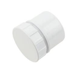 FloPlast Solvent Weld Access Plug White 50mm - Screwfix