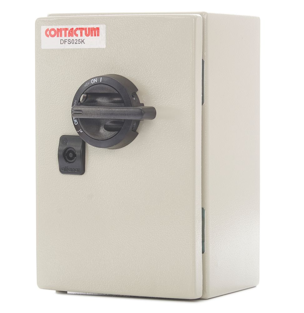 Contactum DFS025K 25A 3P+N+E Fused 3-Phase Enclosed Switch Fuse - Screwfix