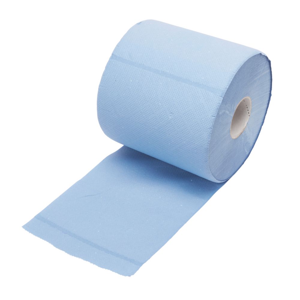 Essentials Paper Roll Blue 2-Ply 185mm x 135m - Screwfix