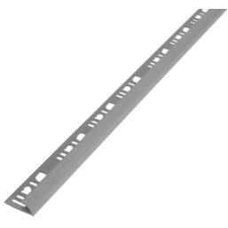 Diall 9mm Round PVC Tile Trim Grey 2.5m - Screwfix