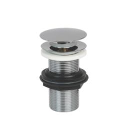 Flomasta Unslotted Pop Up Basin Waste Chrome-Plated Brass 32mm - Screwfix