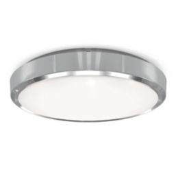 4lite Indoor Maintained Emergency Round LED Wall/Ceiling Light Chrome ...
