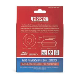 Hispec HSSA/PE/RF10-PRO Mains Interlinked Mains Powered Fast Fix Interlinked Smoke Alarm With ...