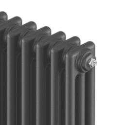 Acova 600mm x 1226mm 5403BTU Anthracite Horizontal 3 Column Radiator ...