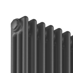 Acova 600mm x 1226mm 5403BTU Anthracite Horizontal 3 Column Radiator ...