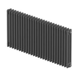 Acova 600mm x 1226mm 5403BTU Anthracite Horizontal 3 Column Radiator ...