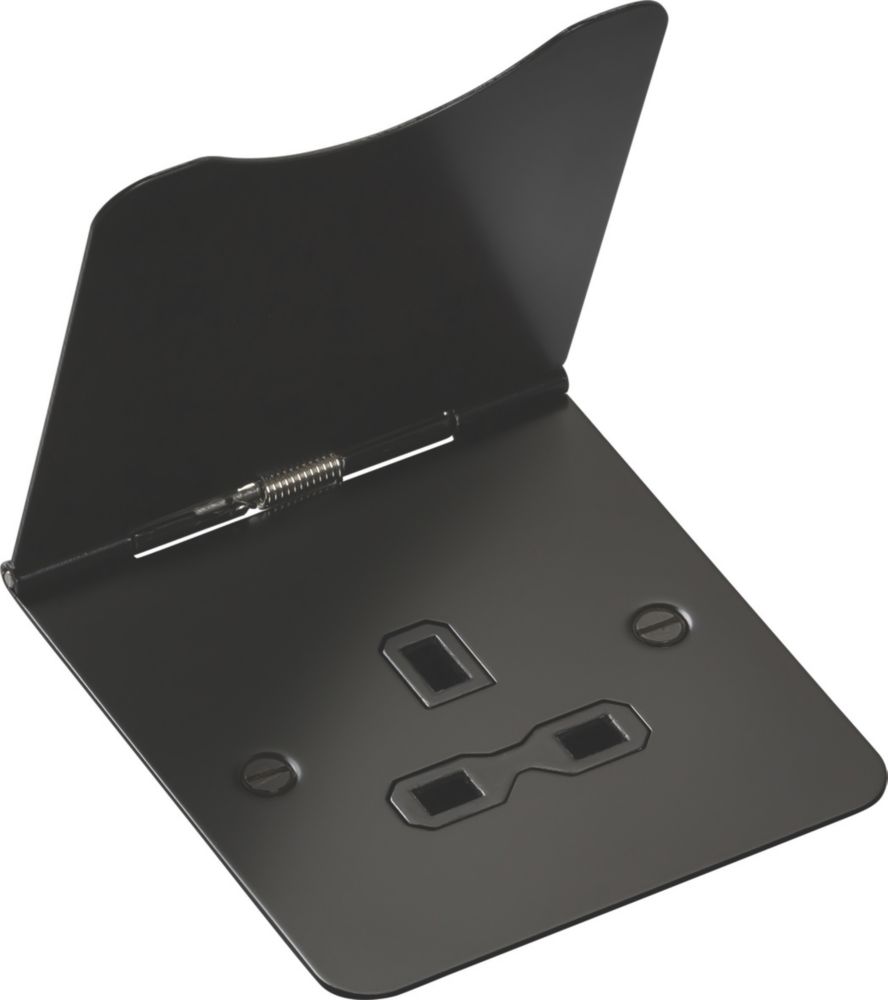 Knightsbridge FPR7UMB 13A 1-Gang Unswitched Floor Socket Matt Black ...