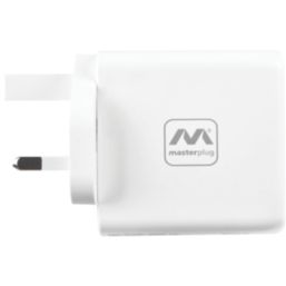 Masterplug 3-Outlet Type A & C Plug-In USB Charger 3.35A - Screwfix