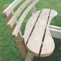 Forest Circular Garden Picnic Table with Seat Backs 2460mm x 2460mm x ...
