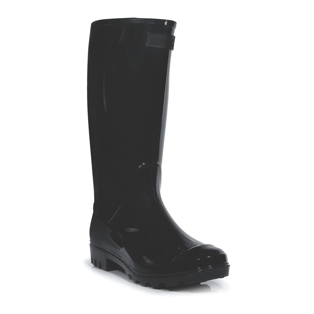 Regatta Lady Wenlock Metal Free Womens Non Safety Wellies Black Size 4 ...