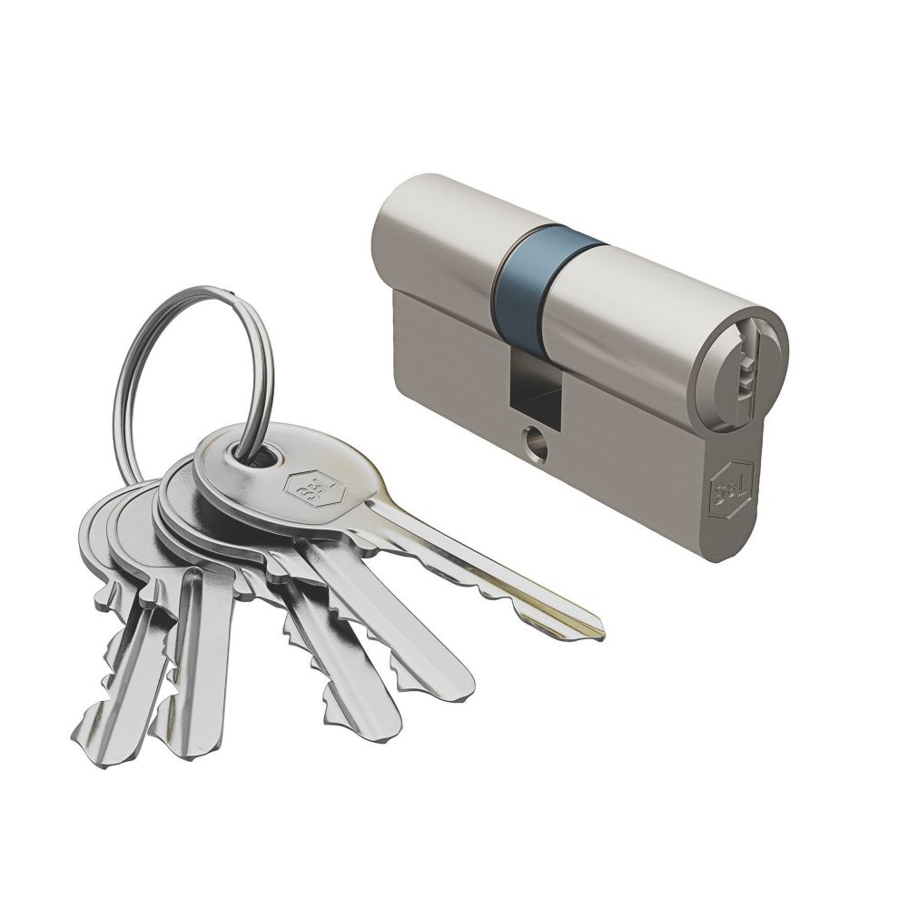 Smith & Locke 6-Pin Double Cylinder Lock 45-45 (90mm) Satin Nickel ...