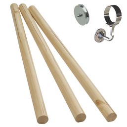 Richard Burbidge Pine Round Staircase Handrail Kit UnFinished 3600mm ...