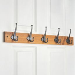 Hardware Solutions 5-Hook Rail Antique 685mm x 70mm - Screwfix