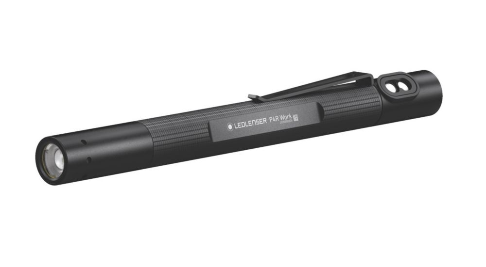 LEDlenser P4R Work Rechargeable LED Torch Black 170lm - Screwfix